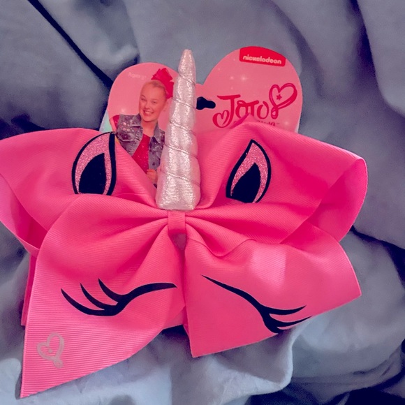 JoJo Siwa | Accessories | Jojo Siwa Pink Unicorn Hair Tie Bow New ...